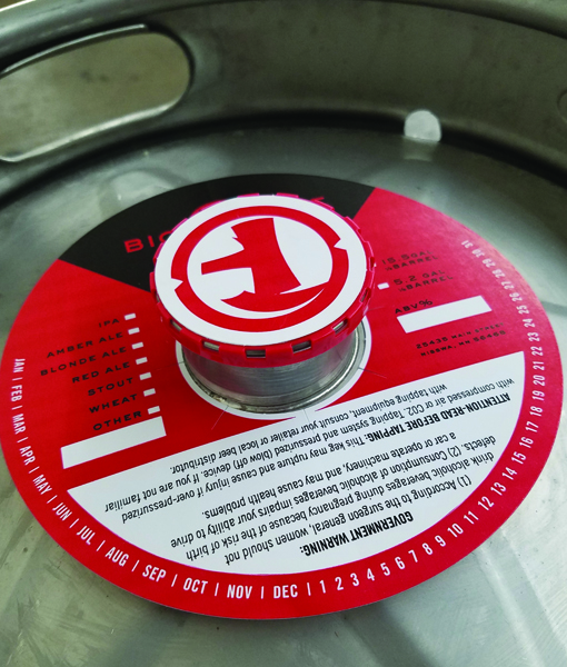2 Color Tag Stock- 7″ Keg Collars With Adhesive – KegCollar.com