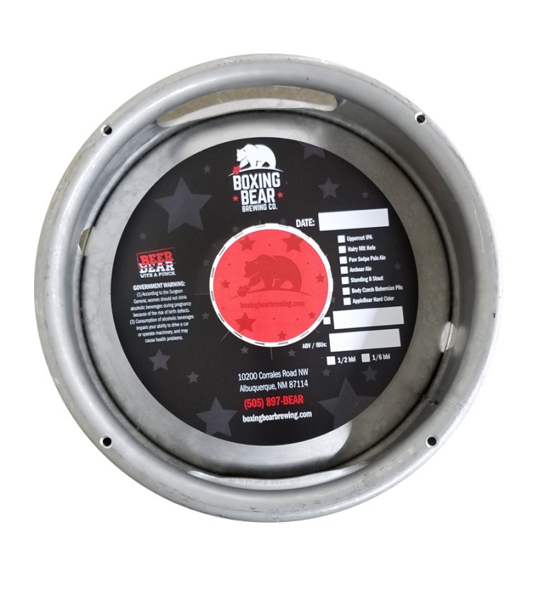CUSTOM Full Color Waterproof – 7″ Keg Collars NO Adhesive | KegCollar.com